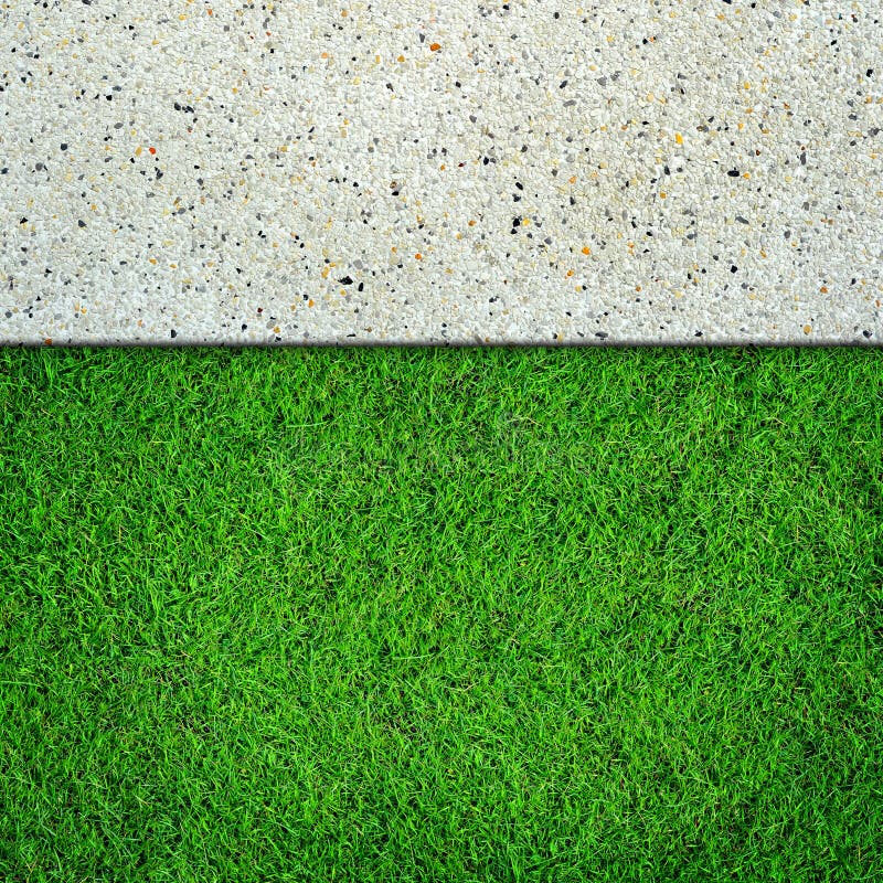 Vers groen gras en beton stock afbeelding. Image of harmonie - 20902985