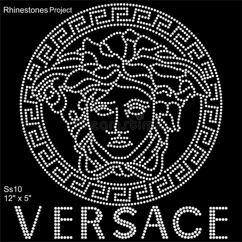 VERSACE RHINESTONES Templates Stock Vector - Illustration of women ...