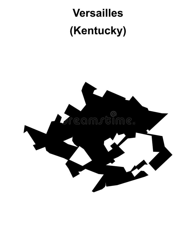 Versailles outline map stock illustration. Illustration of kentucky ...