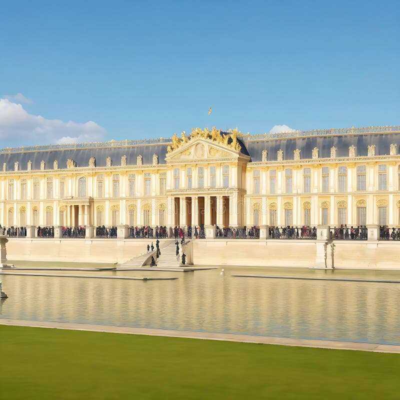 Versailles palace Ai image stock illustration. Illustration of building ...