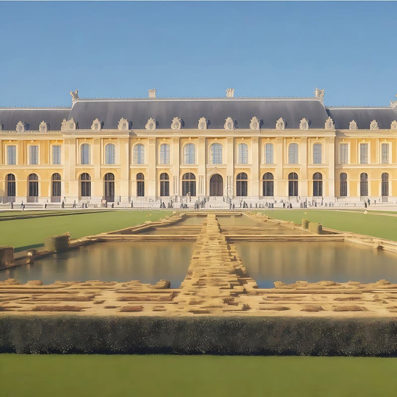 Versailles palace Ai image stock illustration. Illustration of building ...