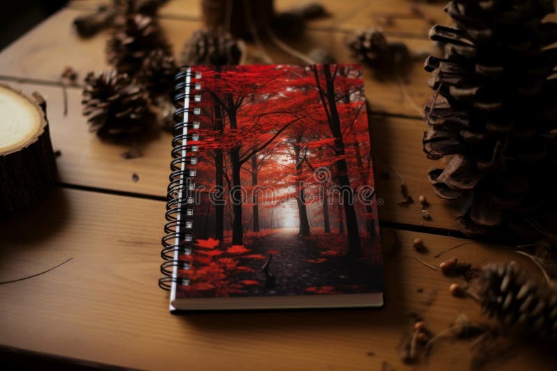 Versatile Autumn Forest Writing Notebook. Generate Ai Stock ...