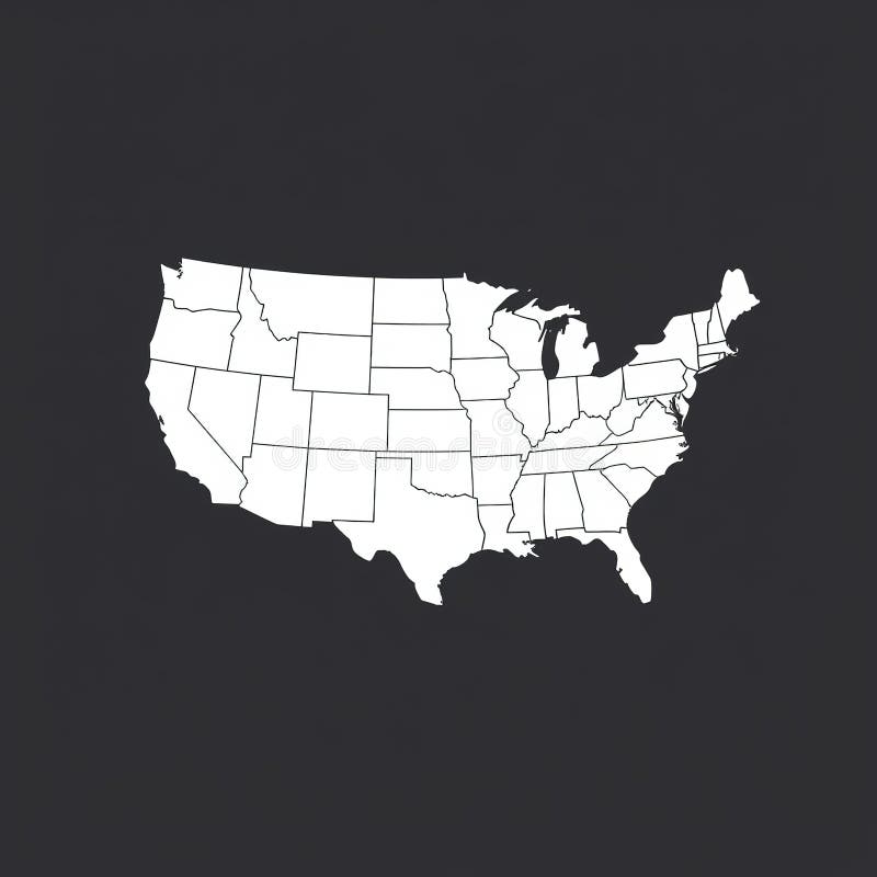 Blank United States Map Customizable Outline for Design Projects ...