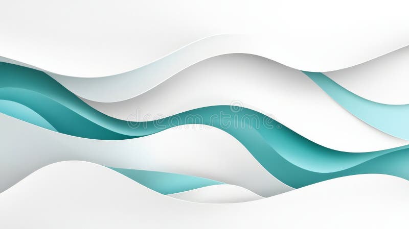 A Versatile Business Banner Featuring Abstract White and Teal Waves ...