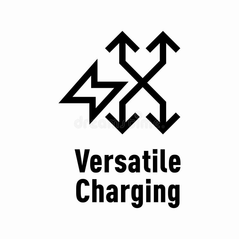 Versatile Charging Vector Information Sign Stock Vector - Illustration ...
