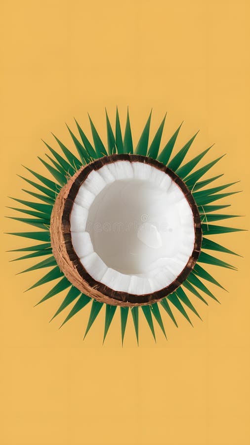 Versatile Coconut Design Element Isolated on White for Customization ...