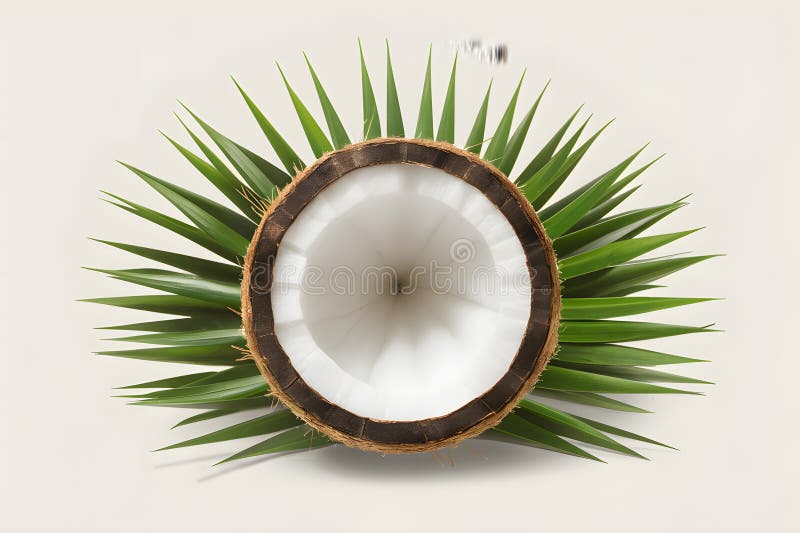 Versatile Coconut Design Element Isolated on White for Customization ...