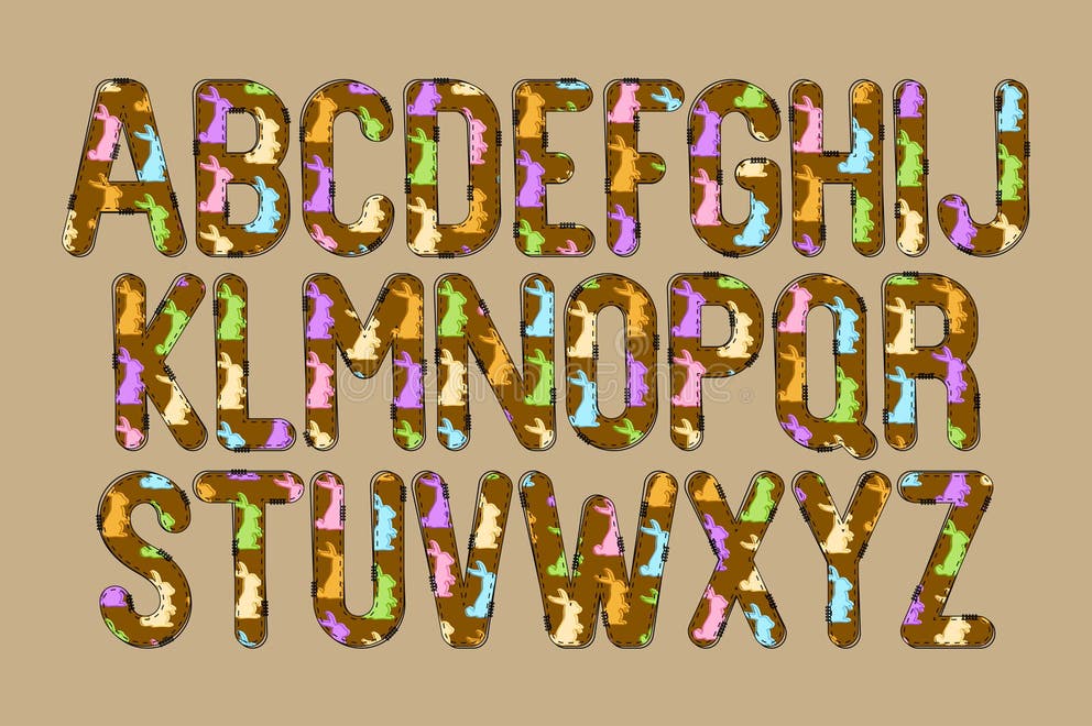 Versatile Collection of Colorful Rabbit Alphabet Letters for Various ...