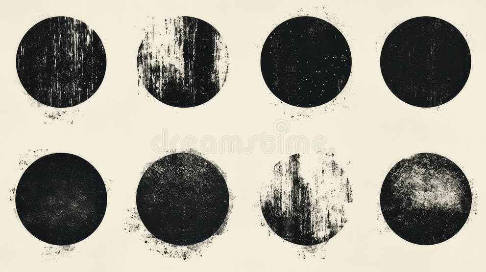 Versatile Collection of Distressed Circles for Logos, Tattoos, and Web ...