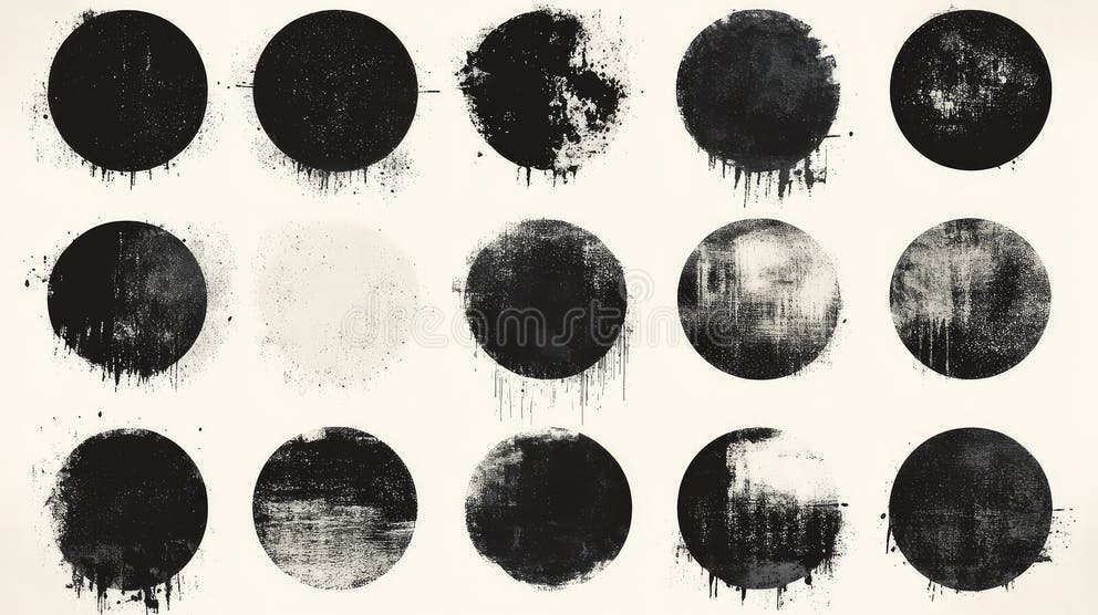 Versatile Collection of Distressed Circles for Logos, Tattoos, and Web ...