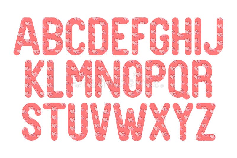 Versatile Collection of Double Hearts Alphabet Letters for Various Uses ...