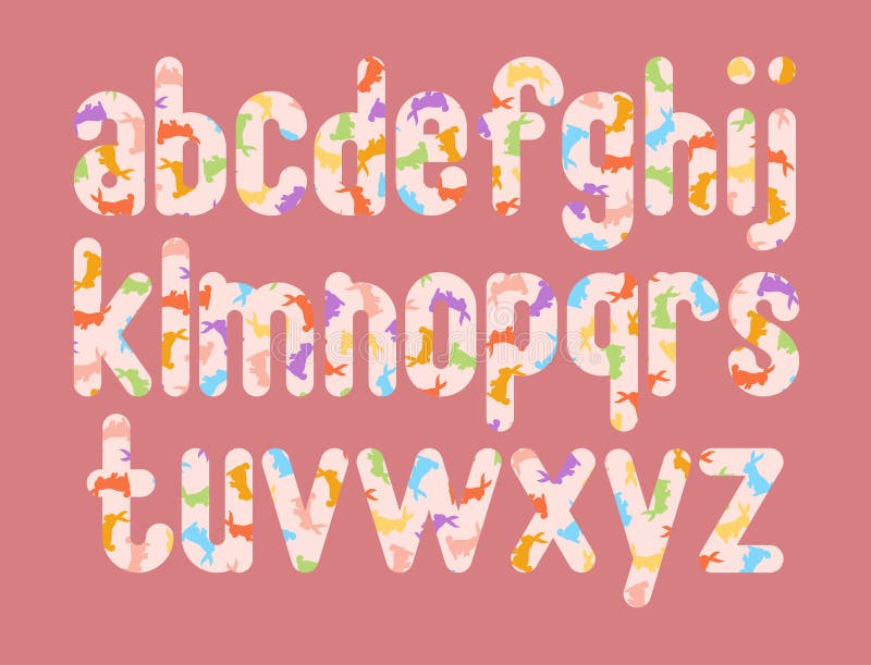 Versatile Collection of Easter Bunny Alphabet Letters for Various Uses ...