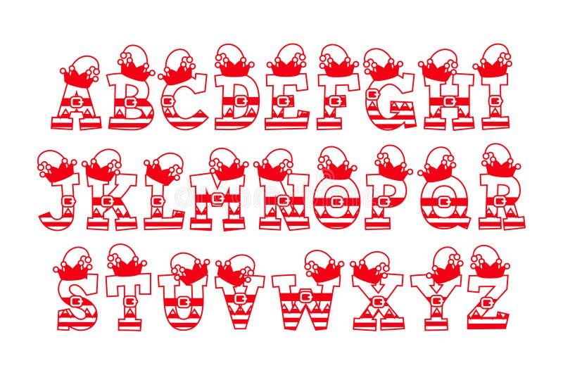 Versatile Collection of Elf Alphabet Letters for Various Uses Stock ...