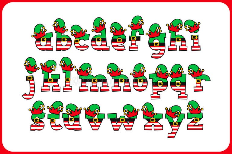 Versatile Collection of Elf Alphabet Letters for Various Uses Stock ...