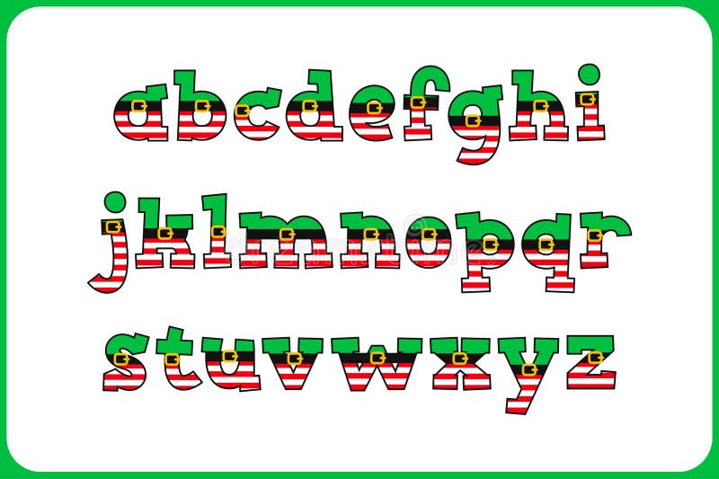 Versatile Collection of Elf Alphabet Letters for Various Uses Stock ...