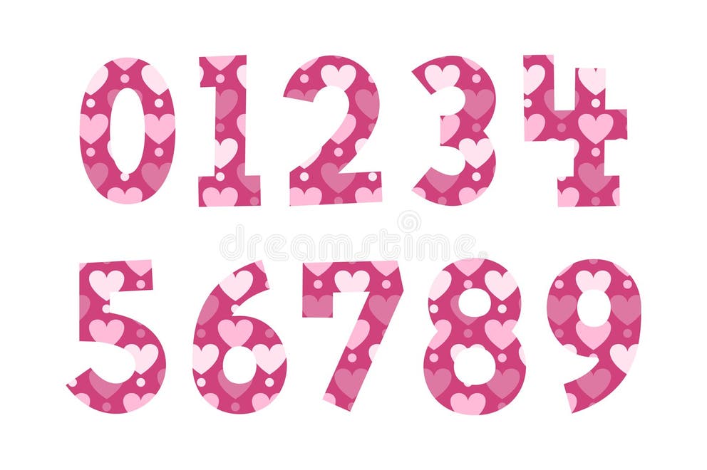 Versatile Collection of Eternal Love Numbers for Various Uses Stock ...