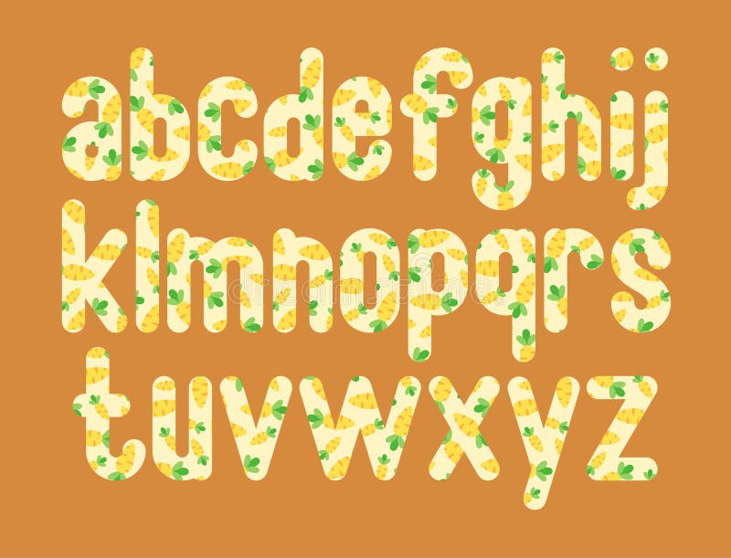 Versatile Collection of Fresh Carrot Alphabet Letters for Various Uses ...