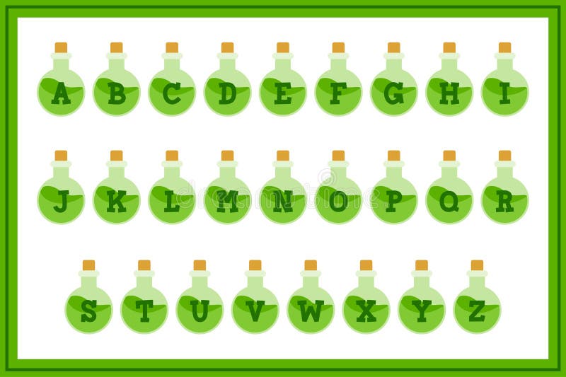 Versatile Collection of Green Potion Alphabet Letters for Various Uses ...