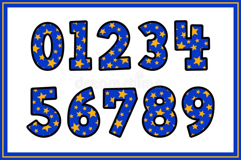 Versatile Collection of Little Star Numbers for Various Uses Stock ...