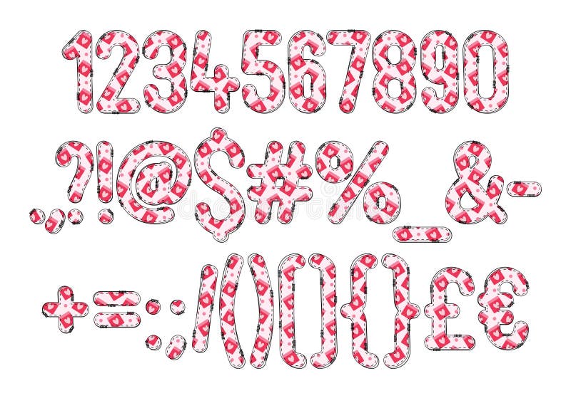 Versatile Collection of Love Calendar Numbers and Punctuation for ...