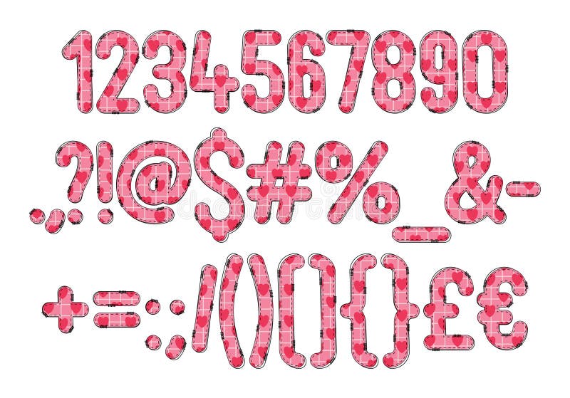 Versatile Collection of Love Note Numbers and Punctuation for Various ...