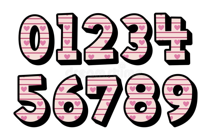 Versatile Collection of Love Numbers for Various Uses Stock Vector ...