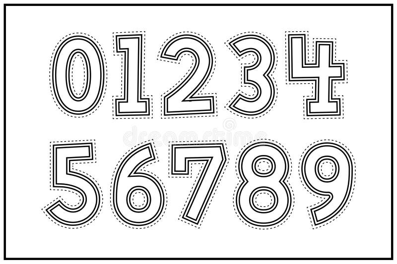 Versatile Collection of Paper Cutout Numbers for Various Uses Stock ...