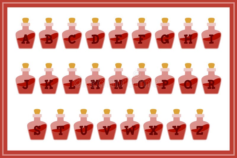 Versatile Collection of Red Potion Alphabet Letters for Various Uses ...