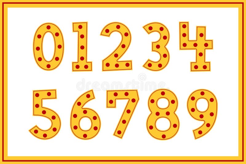 Versatile Collection of Retro Show Numbers for Various Uses Stock ...