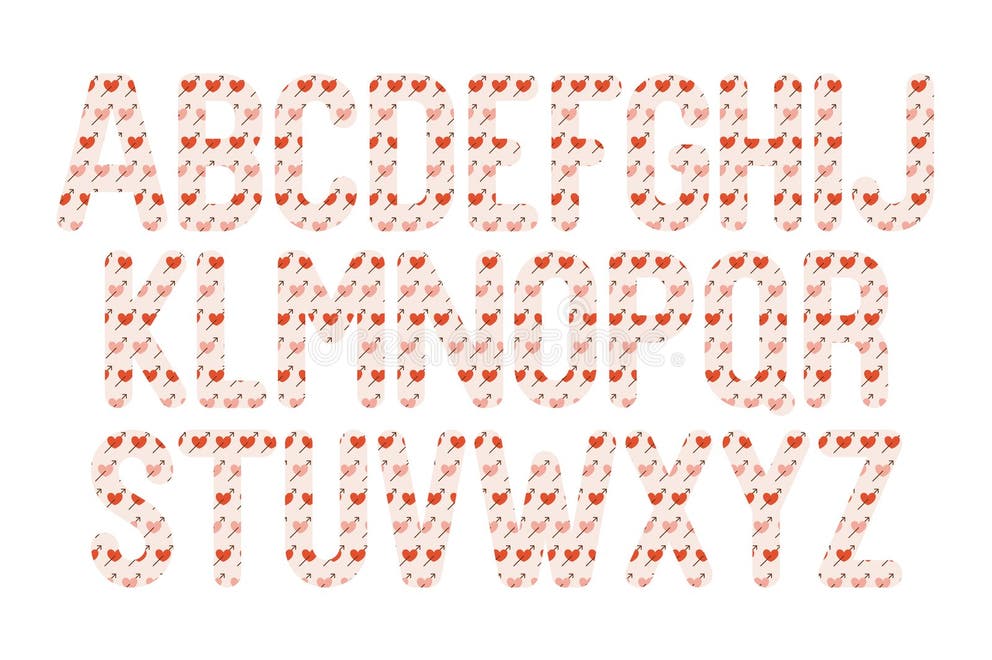 Versatile Collection of Romance Alphabet Letters for Various Uses Stock ...