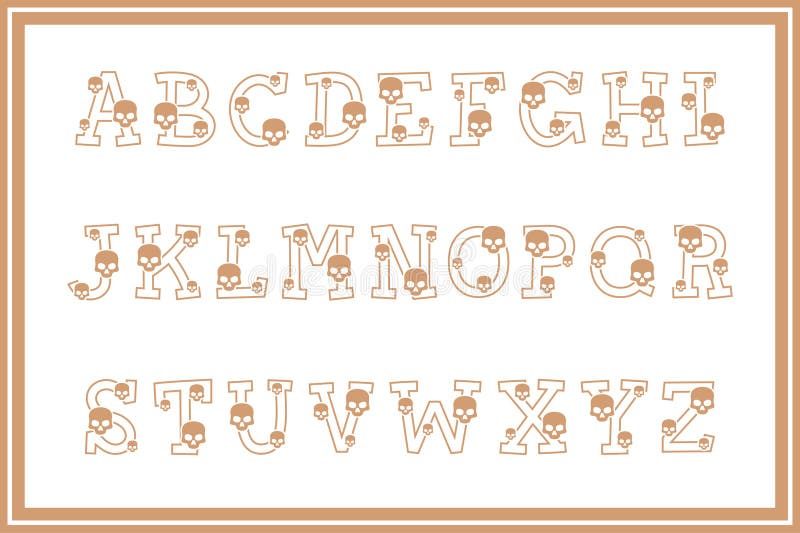 Versatile Collection of Skull Alphabet Letters for Various Uses Stock ...