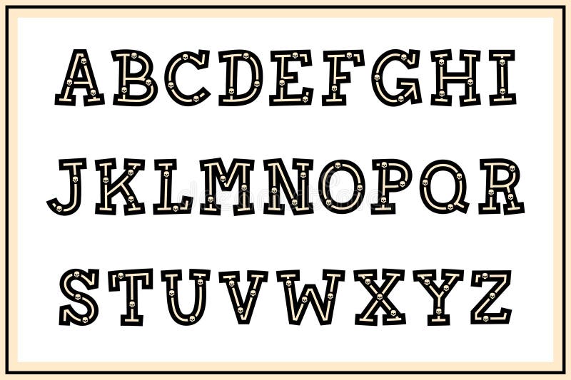 Versatile Collection of Skull Alphabet Letters for Various Uses Stock ...