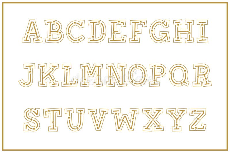 Versatile Collection of Skull Alphabet Letters for Various Uses Stock ...
