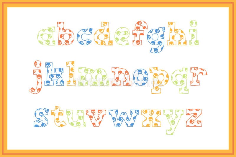 Versatile Collection of Skull Alphabet Letters for Various Uses Stock ...