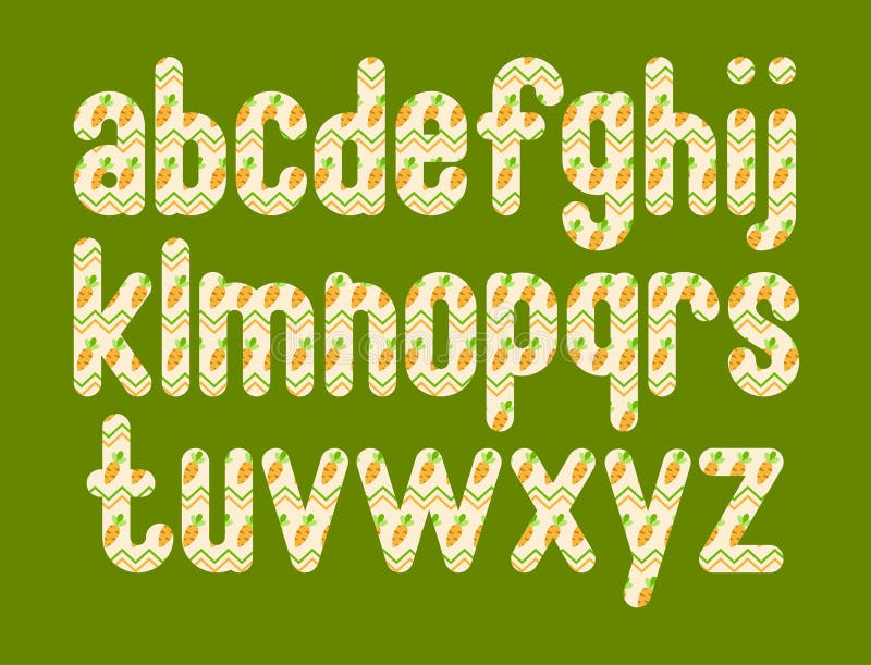 Spring Alphabet Letters a - L Stock Vector - Illustration of message ...