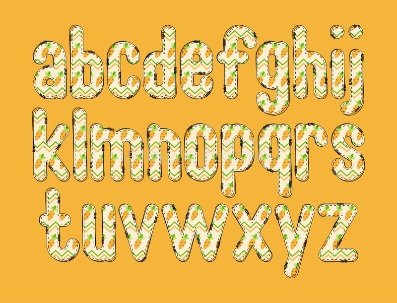 Spring Alphabet Letters a - L Stock Vector - Illustration of message ...