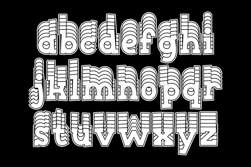 Versatile Collection of Stacked Alphabet Letters for Various Uses Stock ...