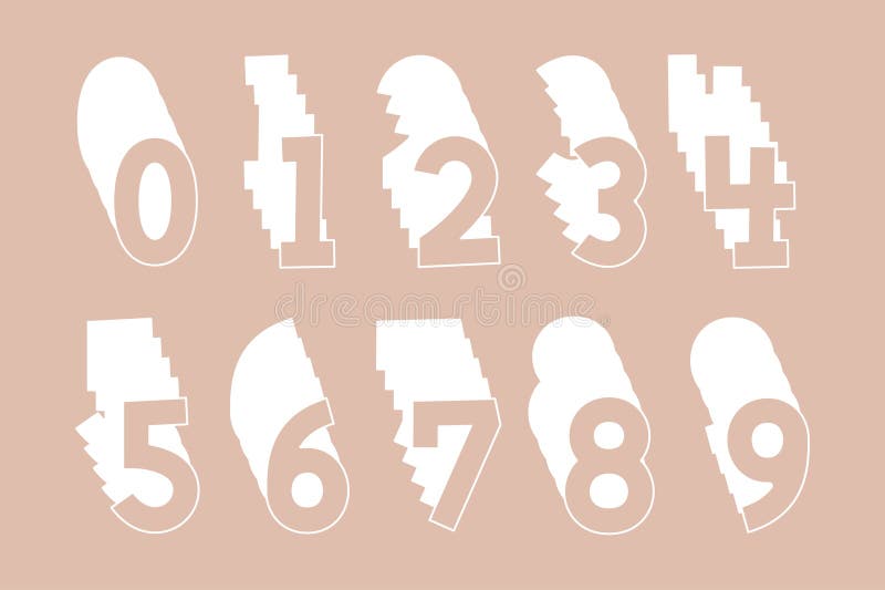 Versatile Collection of Stacked Numbers for Various Uses Stock Vector ...