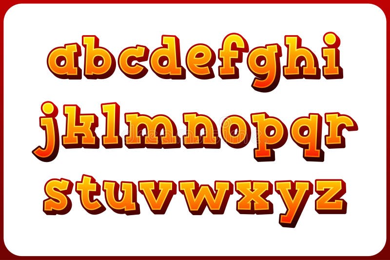 Versatile Collection of Sunset Alphabet Letters for Various Uses Stock ...