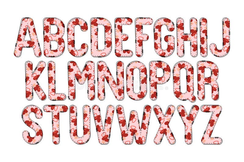 Versatile Collection of Sweet Alphabet Letters for Various Uses Stock ...