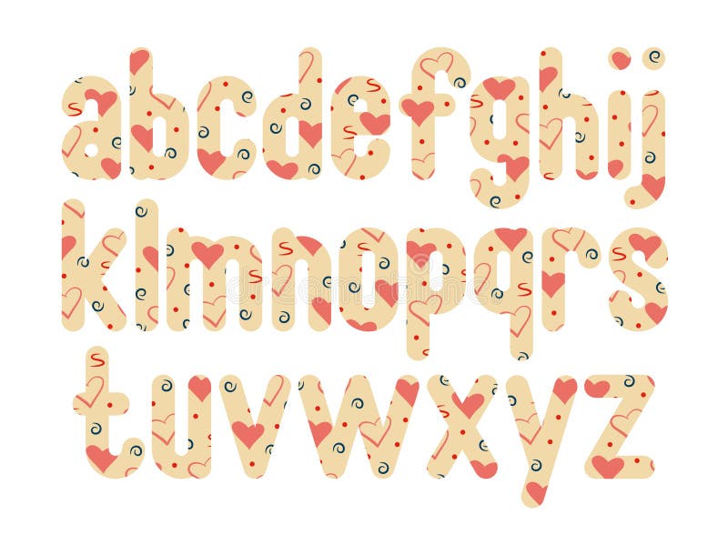 Versatile Collection of Vermilion Alphabet Letters for Various Uses Stock Vector - Illustration ...