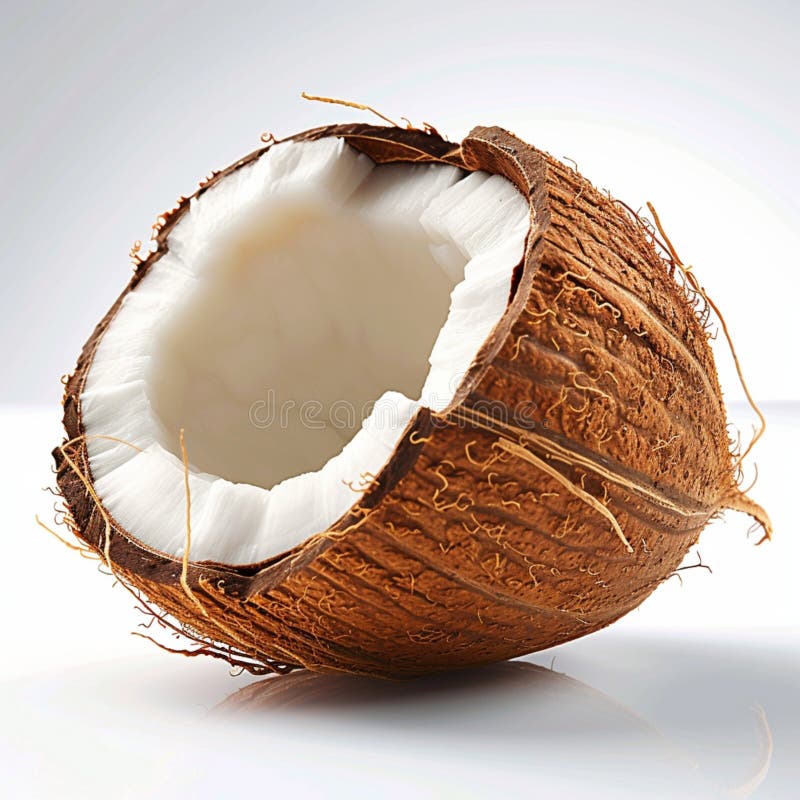 Versatile Design Element Coconut on White Background with Clipping Path ...