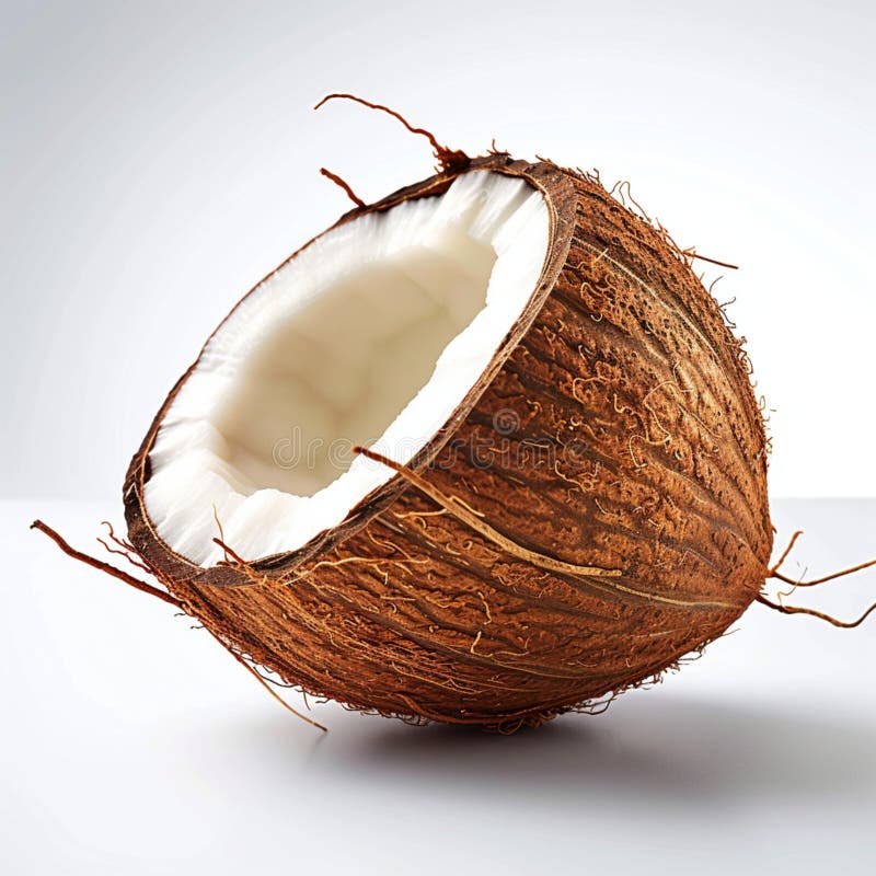 Versatile Design Element Coconut on White Background with Clipping Path ...
