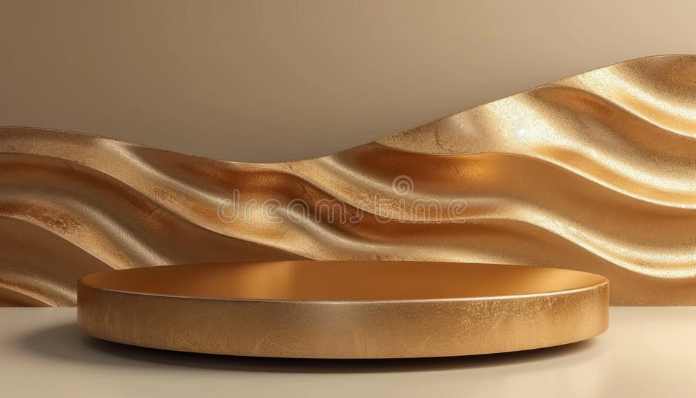 Versatile Display: an Empty Podium, Banner, and Stand with Ample Copy ...