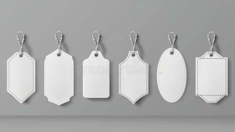 Versatile Fabric Tags: Modern Realistic Mockup Stock Photo - Image of ...