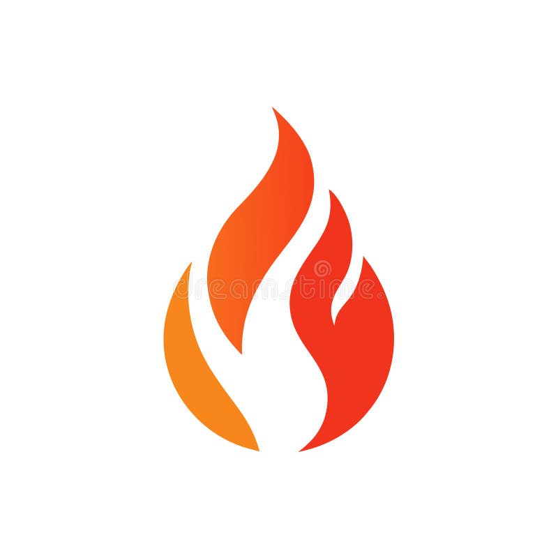 Minimalist Fire Flame Icon Logo for Energy and Heat Branding Stock ...