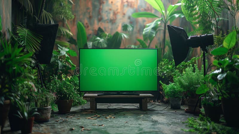 Visual Effects Studio with a Green Screen Option. Stock Illustration ...