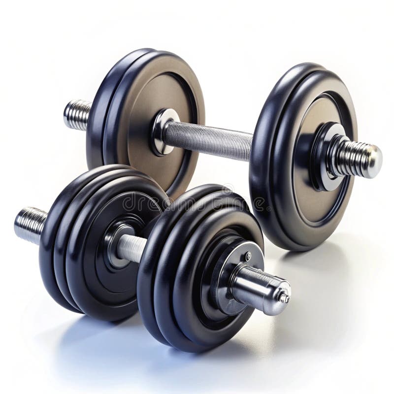 Gym Dumbbell Set with Different Weights Stock Illustration ...