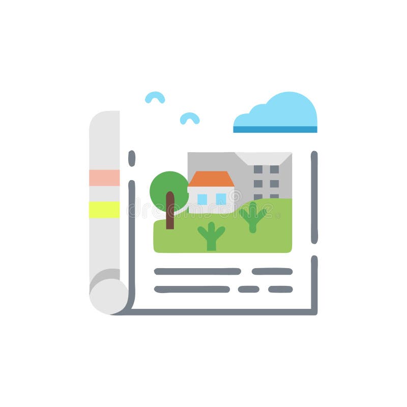 Versatile Icon for Land Development Plans Stock Image - Illustration of ...