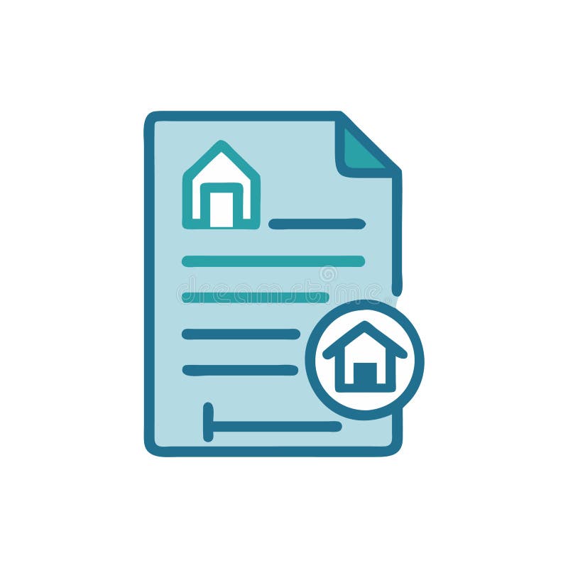 Versatile Icon for Rental Agreement Documents Stock Illustration ...